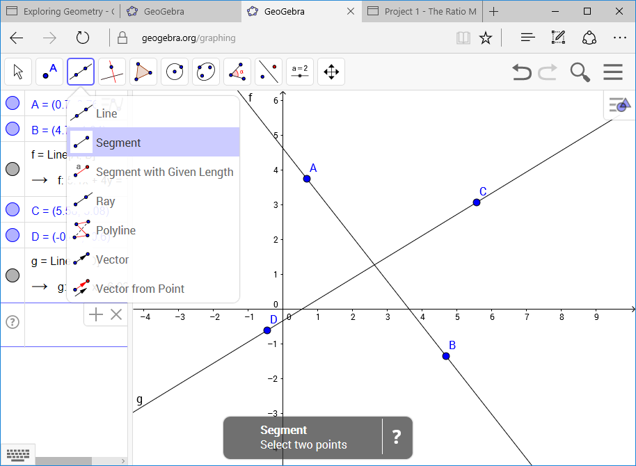 Exploring Geometry - Geogebra