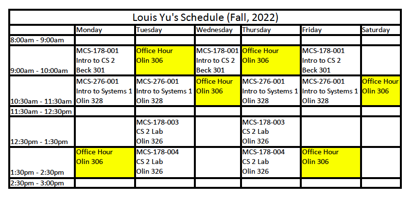 MCS-276: Introduction to Systems I (Fall 2022)